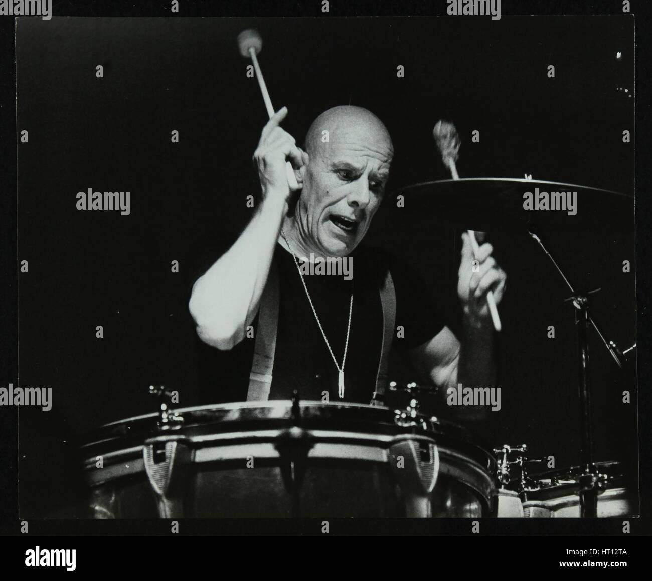 Drummer Eric Delaney playing at the Forum Theatre, Hatfield ...