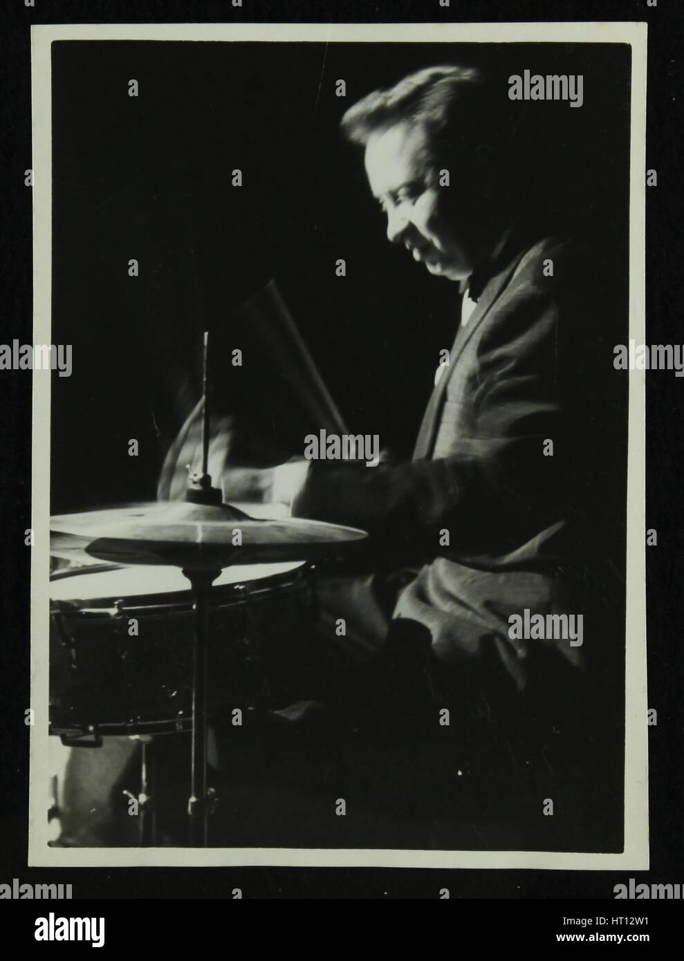 Mel Torme on the drums at the Bristol Hippodrome, 1950s. Artist: Denis ...