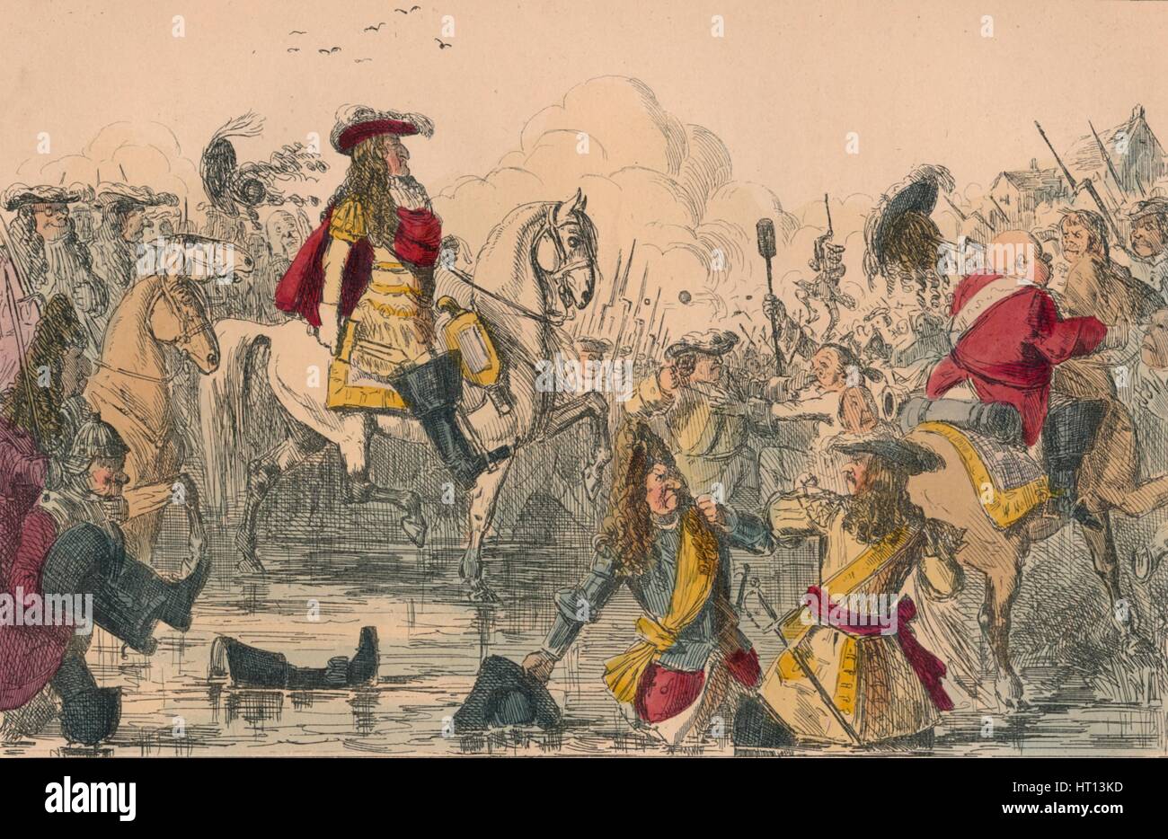 Battle of the boyne engraving hi-res stock photography and images - Alamy