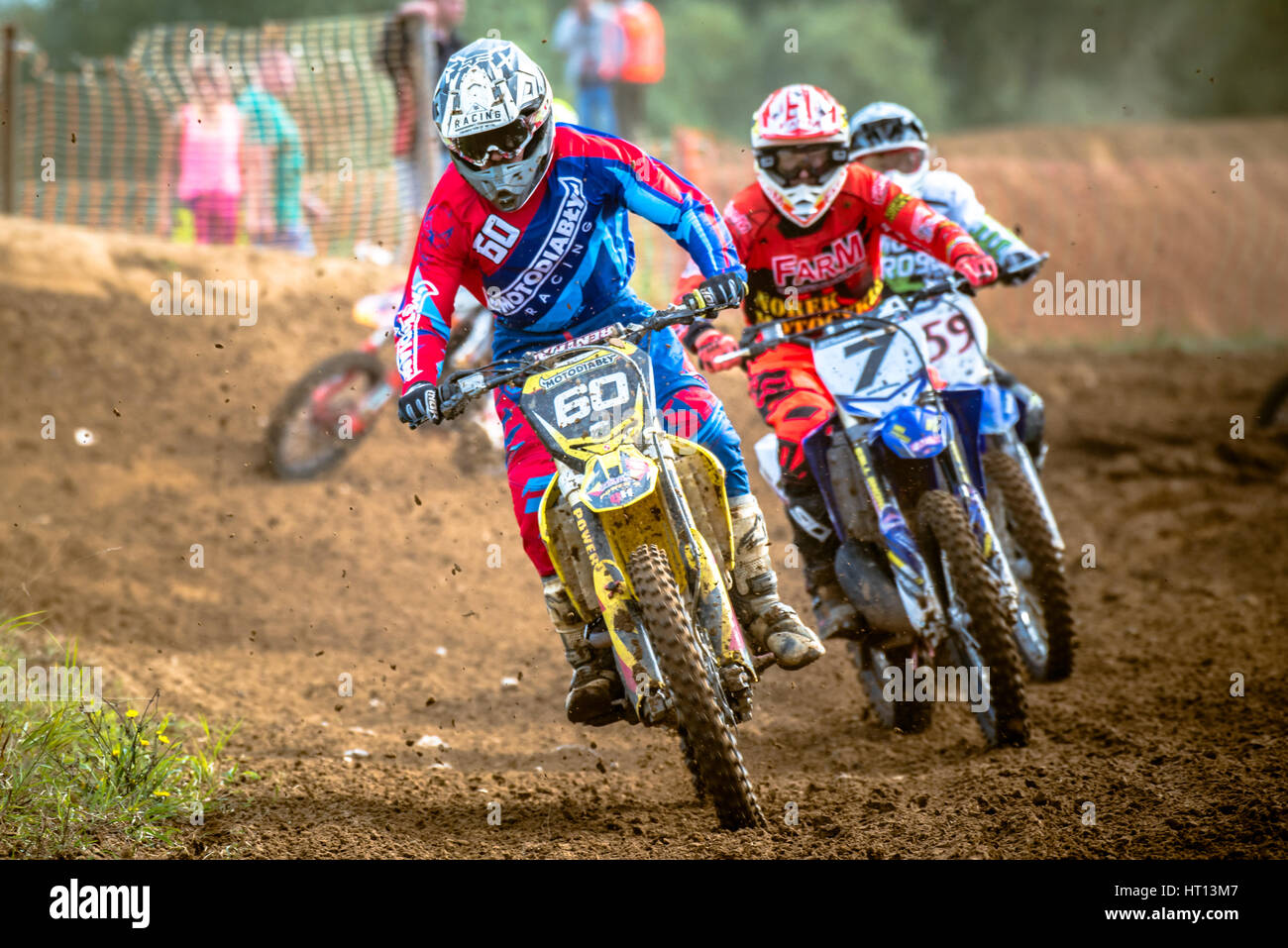 motocross rider on the race Stock Photo - Alamy