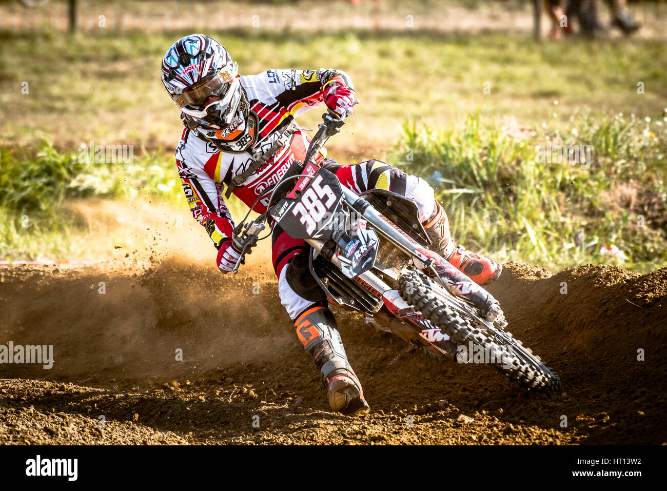 motocross rider on the race Stock Photo - Alamy