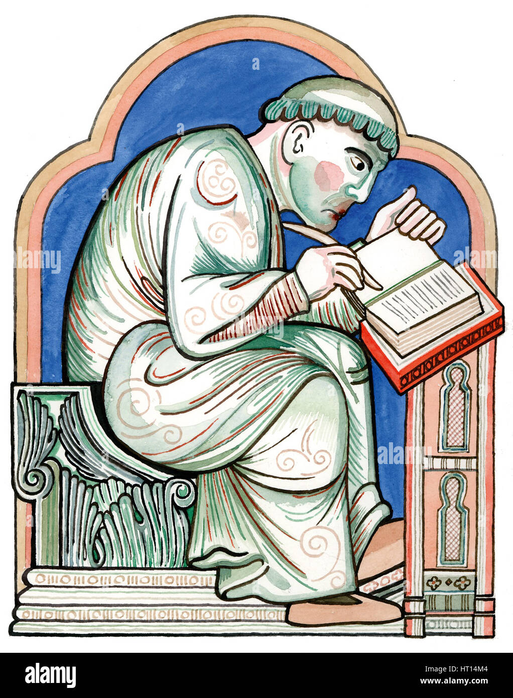 Geoffrey of Monmouth. Artist: Anonymous Stock Photo - Alamy