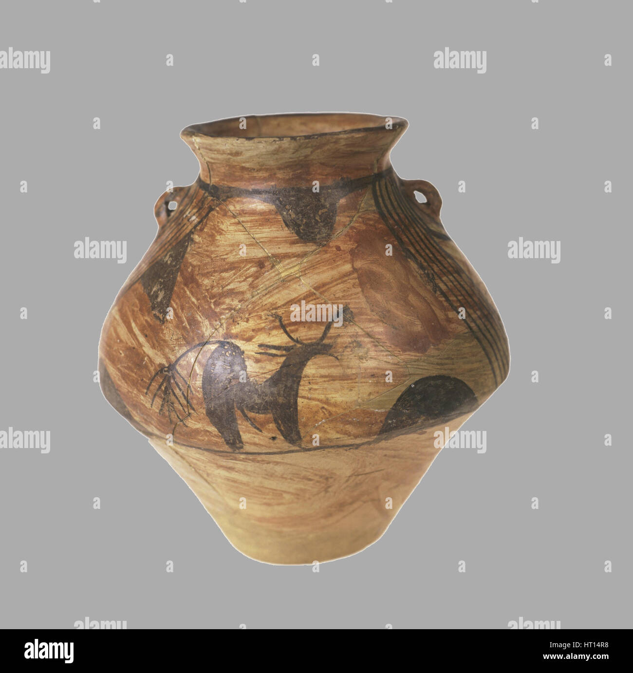 Amphora with Zoomorphic Painting, 3800-3600 BC. Artist: Prehistoric ...