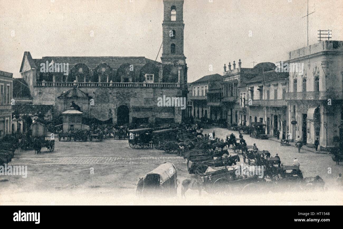 Custom House and Square, Havana, Cuba, c1900. Artist: Unknown Stock ...