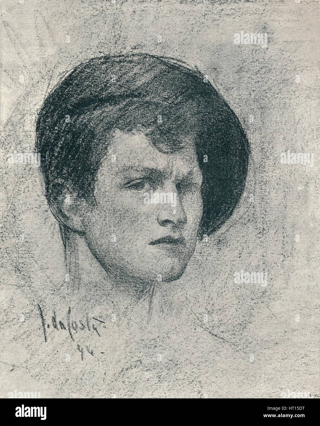 'A self-poratrait of John da Costa', c1895. Artist: John da Costa Stock ...