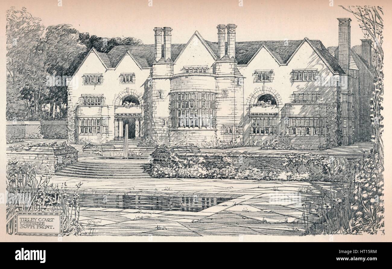 'Tirley Court, Cheshire: South Front', 1906. Artist: Charles Edward ...