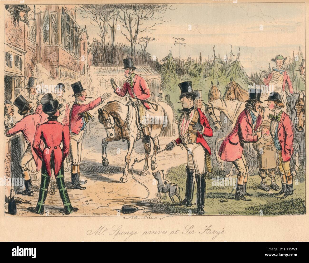 'Mr. Sponge arrives at Sir Arry's', 1865. Artists: John Leech, Hablot ...