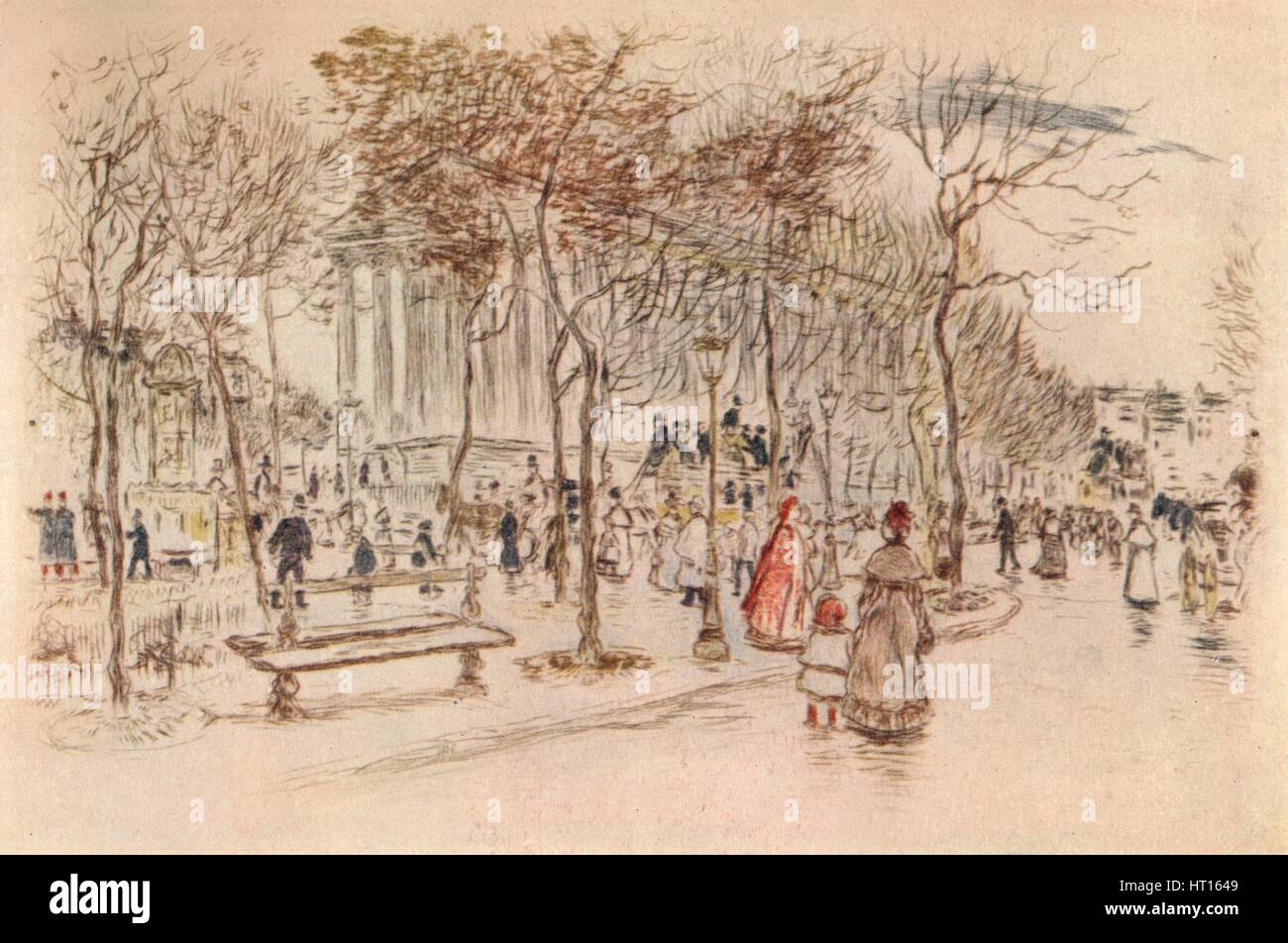 'Place de la Madeleine', 1915. Artist: Jean Francois Raffaelli Stock ...