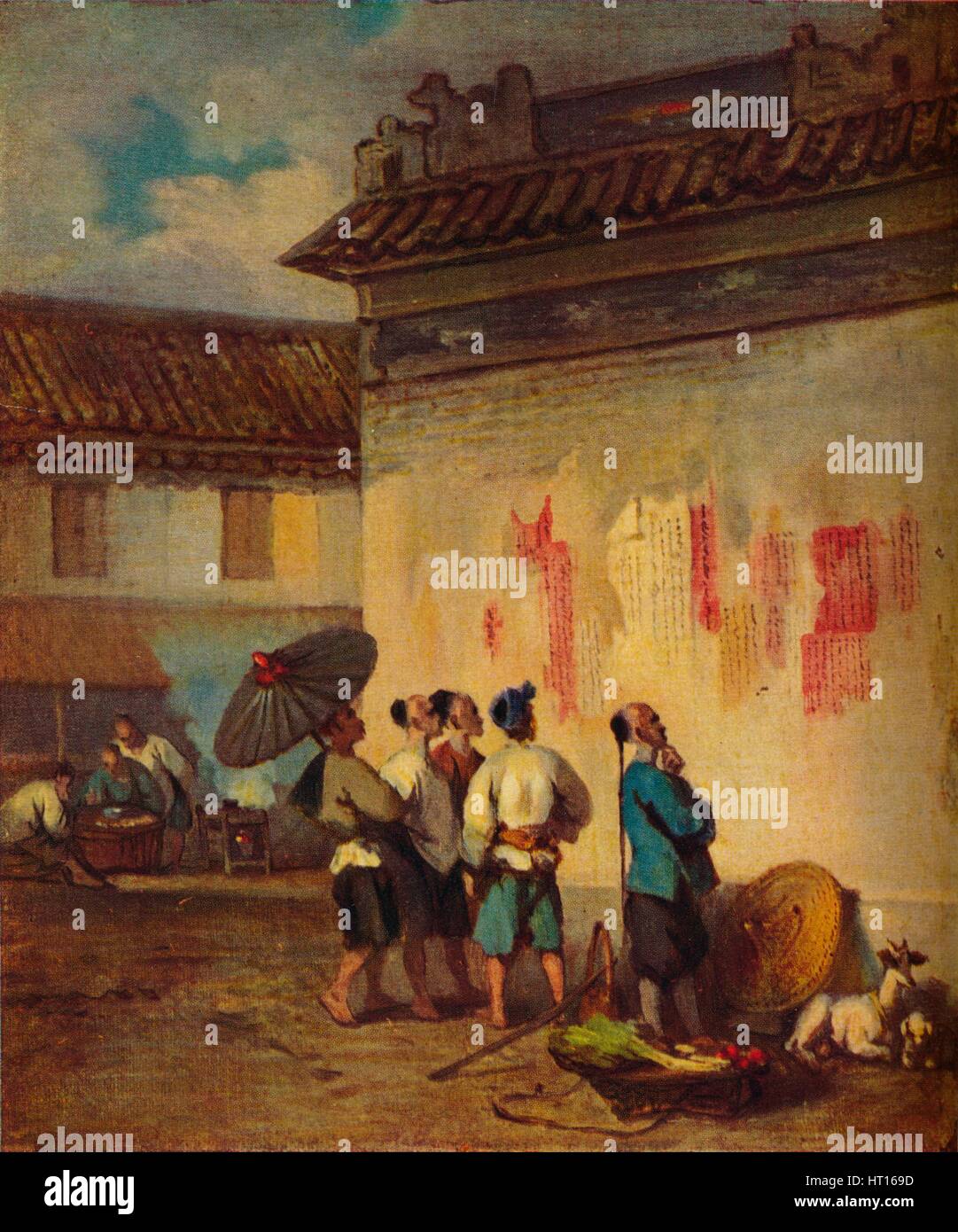'Coolies Reading a Proclamation, Macao', c1840. Artist: George Chinnery ...