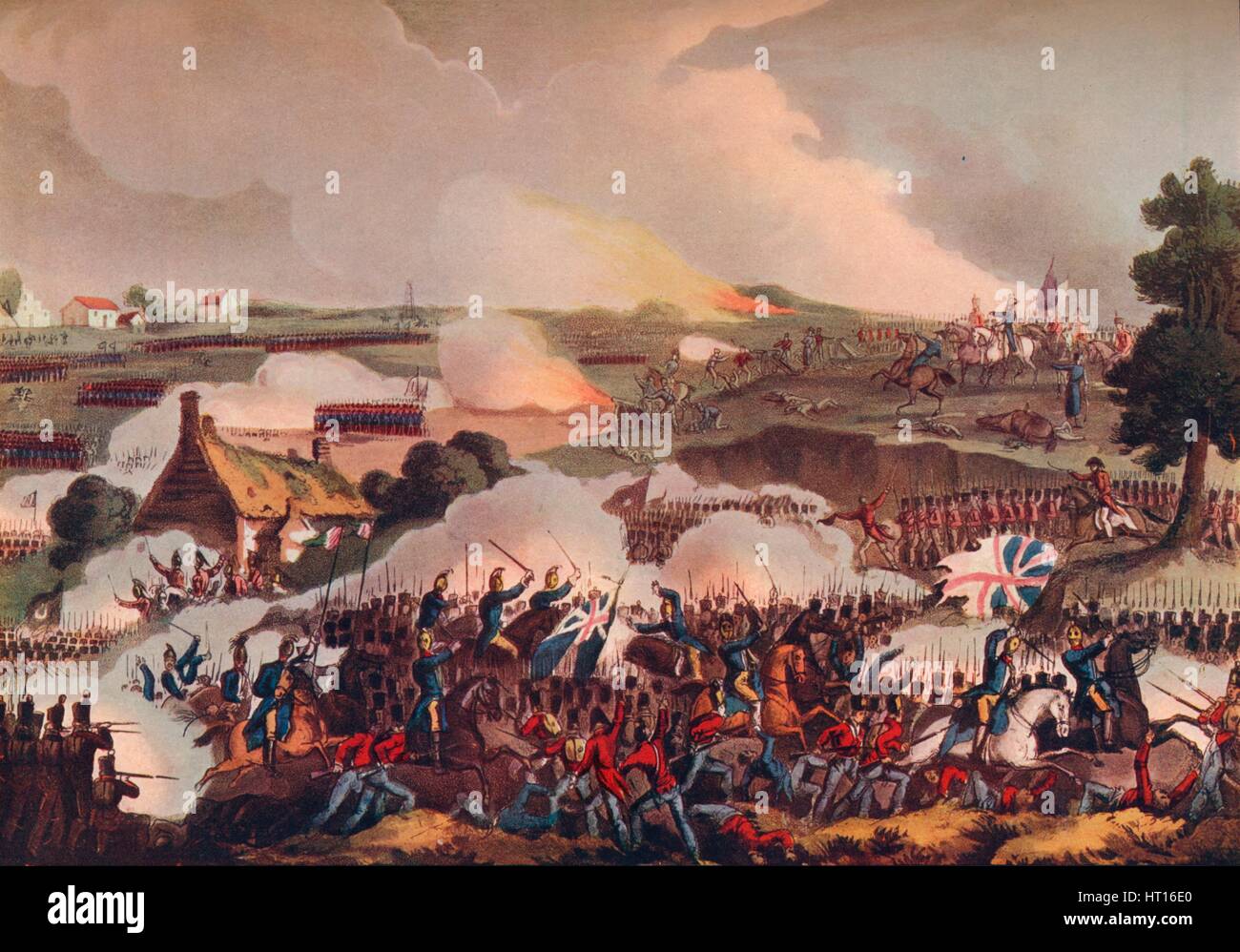 'The Centre of the British Army in Action at the Battle of Waterloo ...