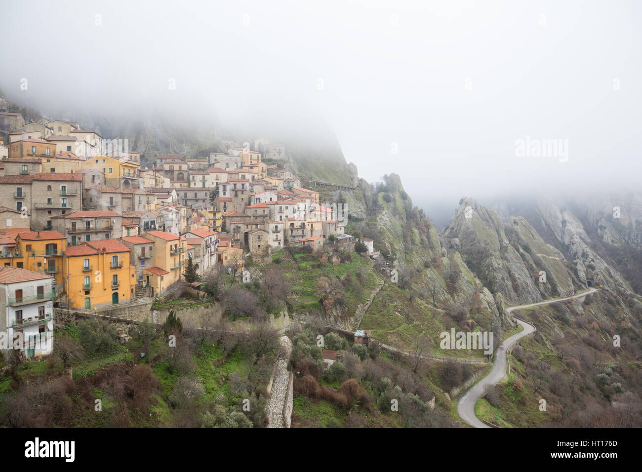 Castelmezzano (Potenza, Italy) - A view of the beautiful little town in ...