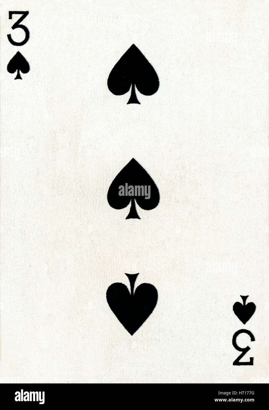 3 of Spades from a deck of Goodall & Son Ltd. playing cards, c1940 ...