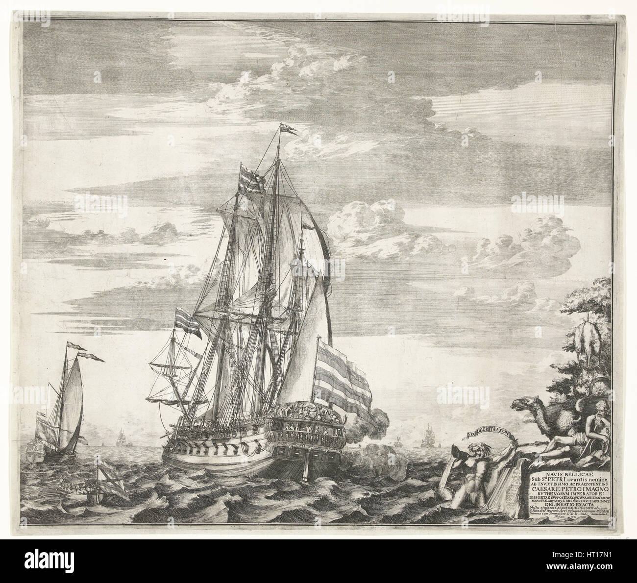 1700 ship etching hi-res stock photography and images - Alamy