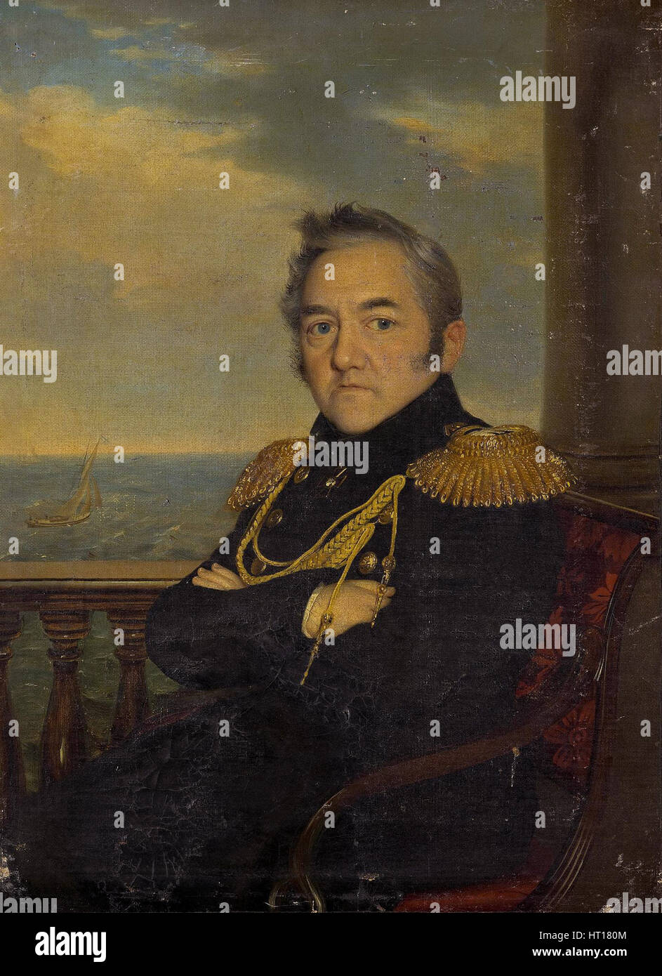 Portrait of Admiral Mikhail Lazarev (1788-1851), Mid of the 19th ...
