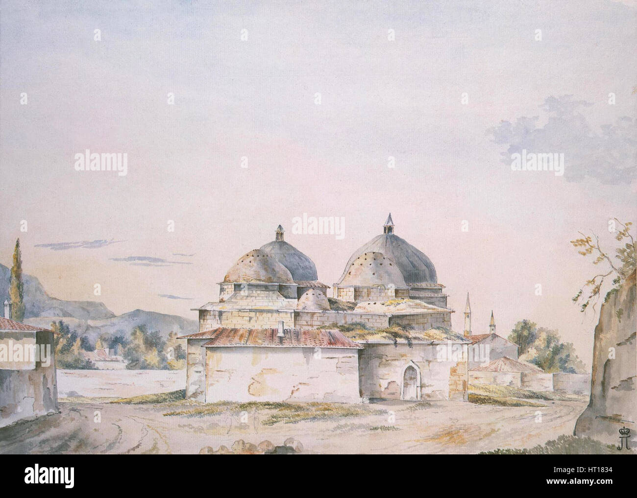 Baths at Bakhchisaray, 1787. Artist: Hadfield, William (active End of ...