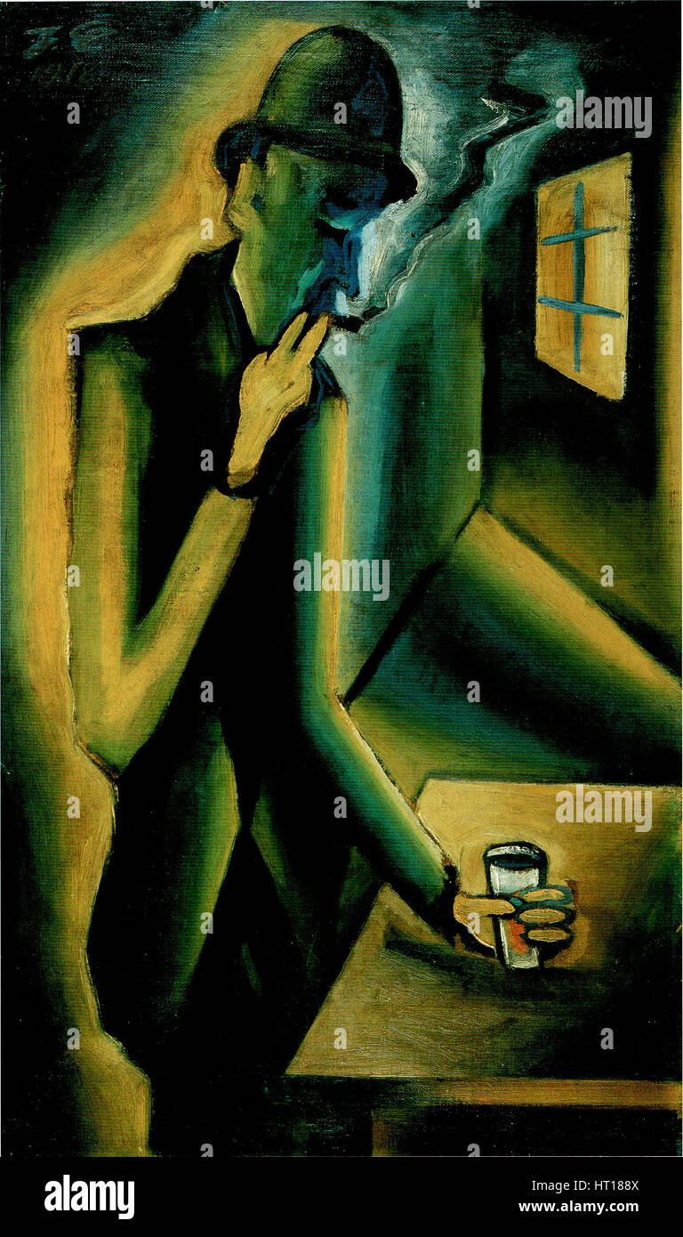 The Old Soak, 1918-1919. Artist: Capek, Josef (1887-1945 Stock Photo ...