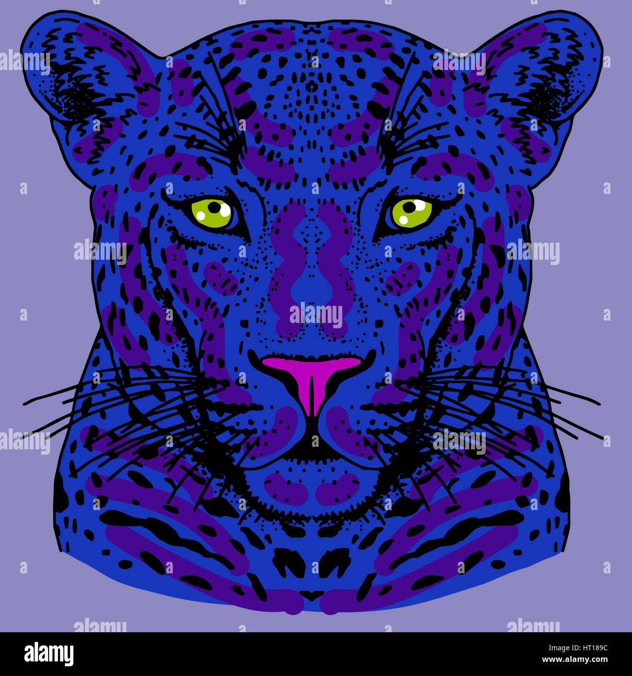 Leopard face tattoo ,Vector illustration, print fashion Stock Vector ...