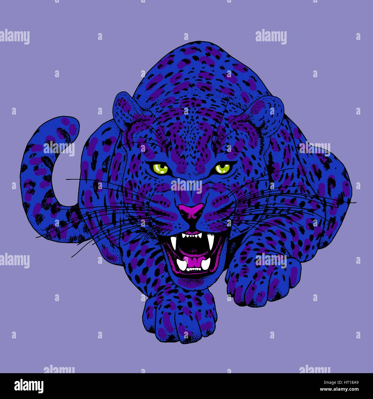 Leopard face tattoo ,Vector illustration, print fashion Stock Vector ...