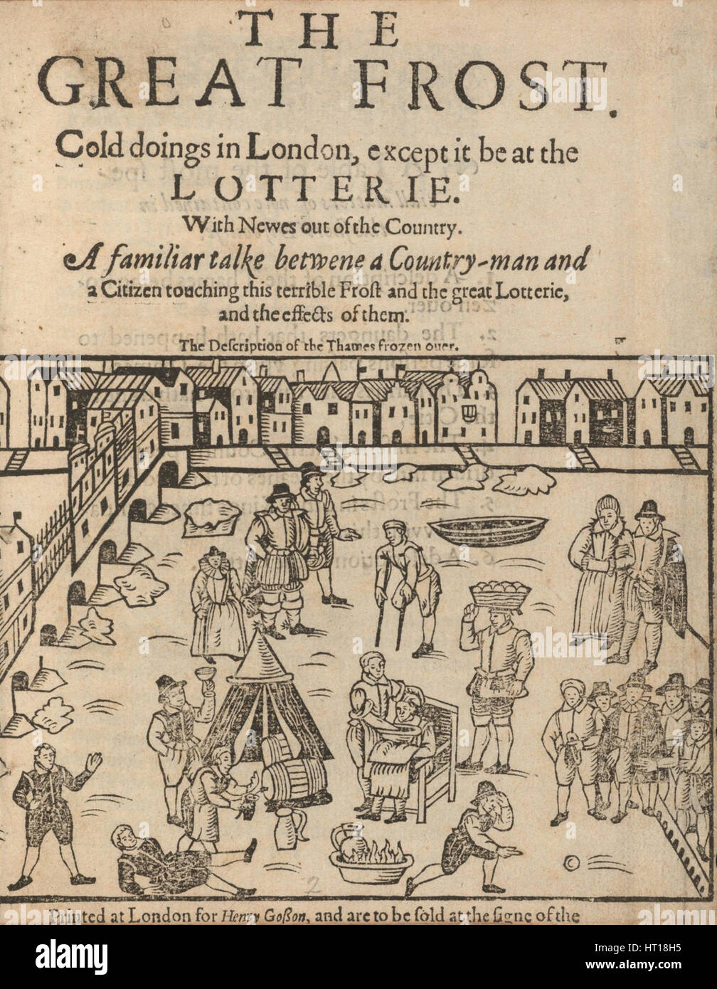 The great frost in London, 1608. Artist: Anonymous Stock Photo - Alamy