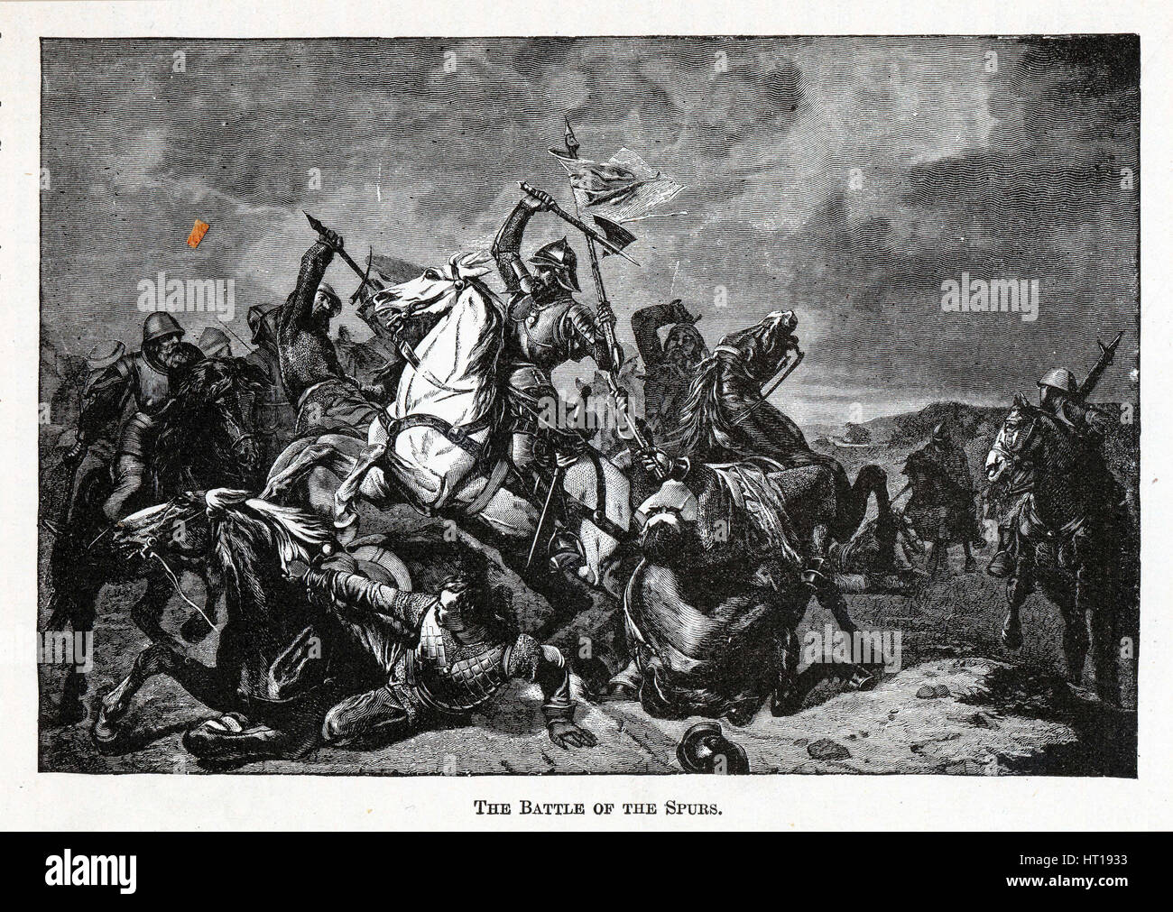 The Battle of the Spurs, 1882. Artist: Anonymous Stock Photo - Alamy