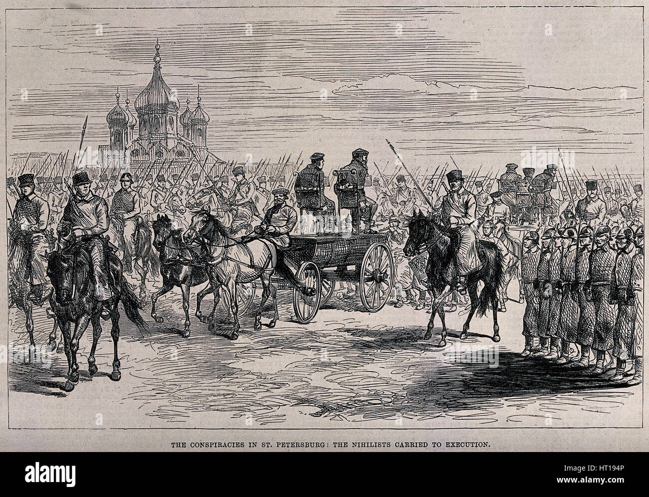 The Nihilists carried to Execution in St. Petersburg, ca 1881. Artist ...