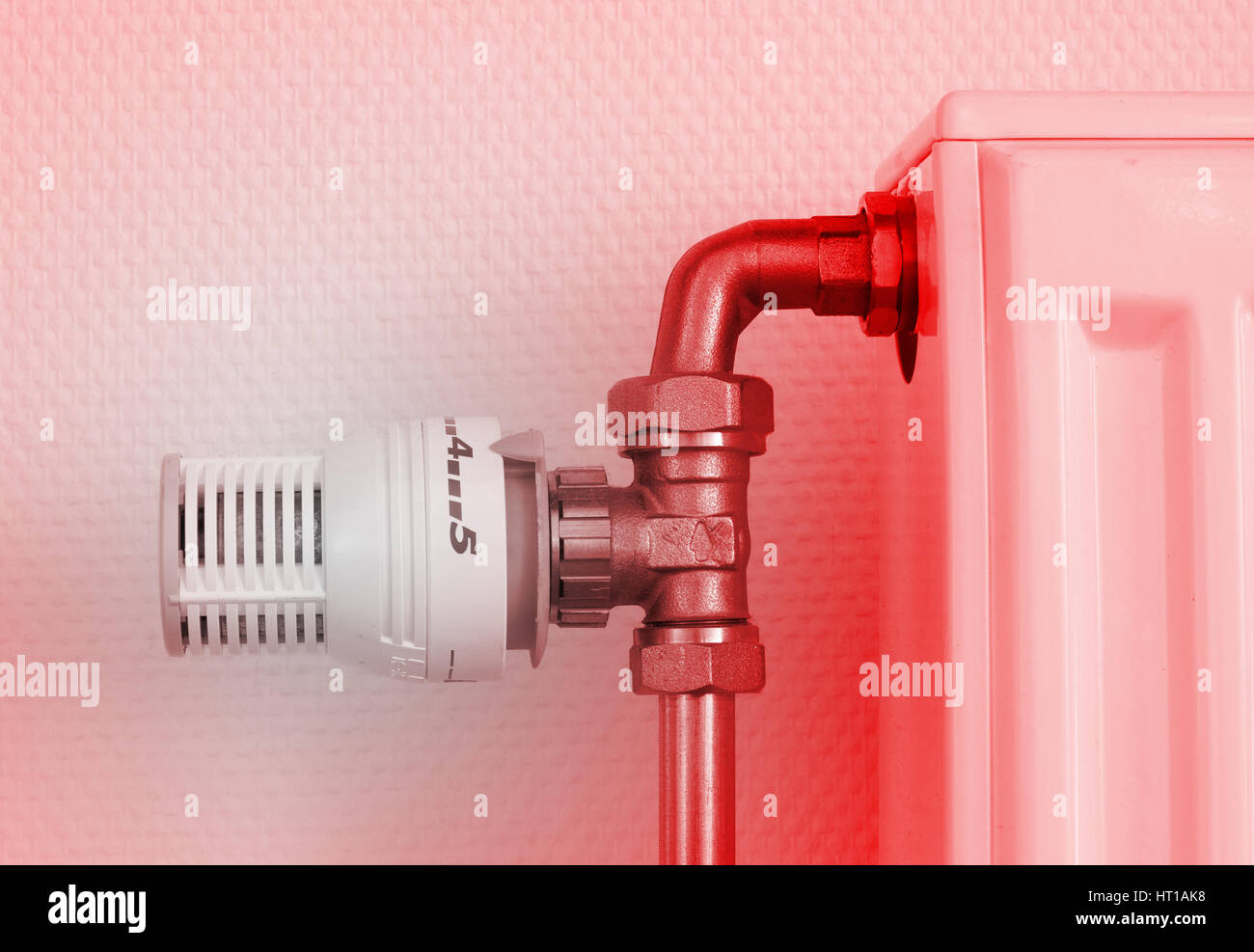 Temperature knob of heating radiator, used and dusty - 4 Stock Photo ...