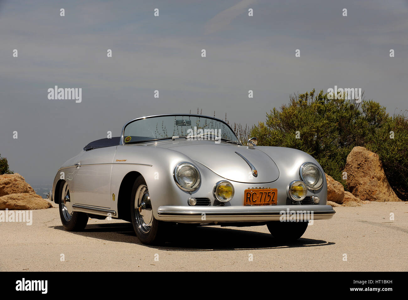 Porsche Speedster 356 1600 Super 1958. Artist: Simon Clay Stock Photo ...