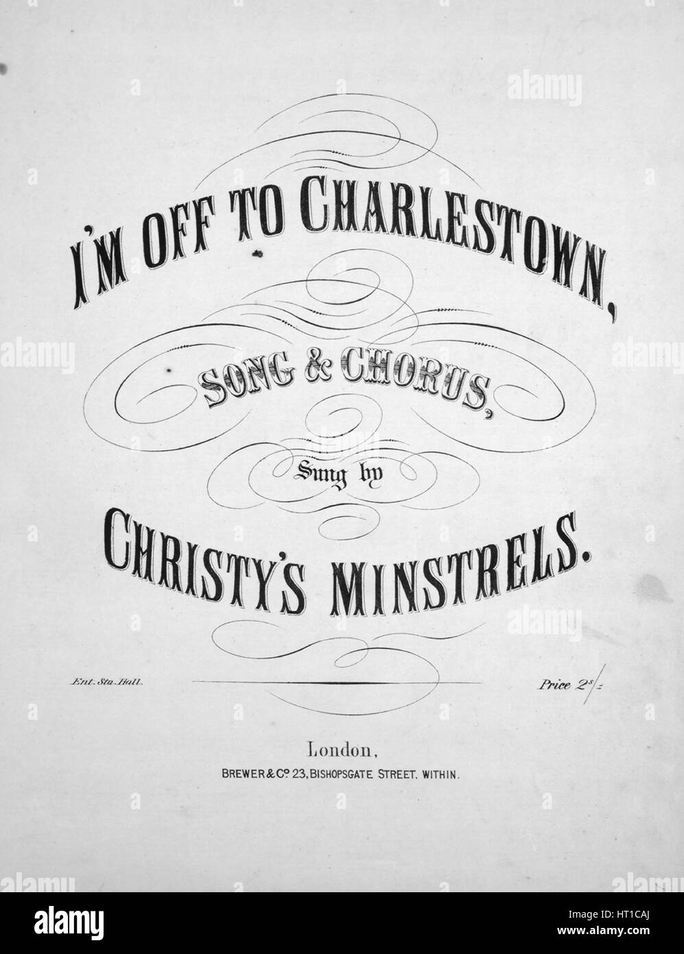 Sheet music cover image of the song 'I'm Off To Charlestown Song and ...