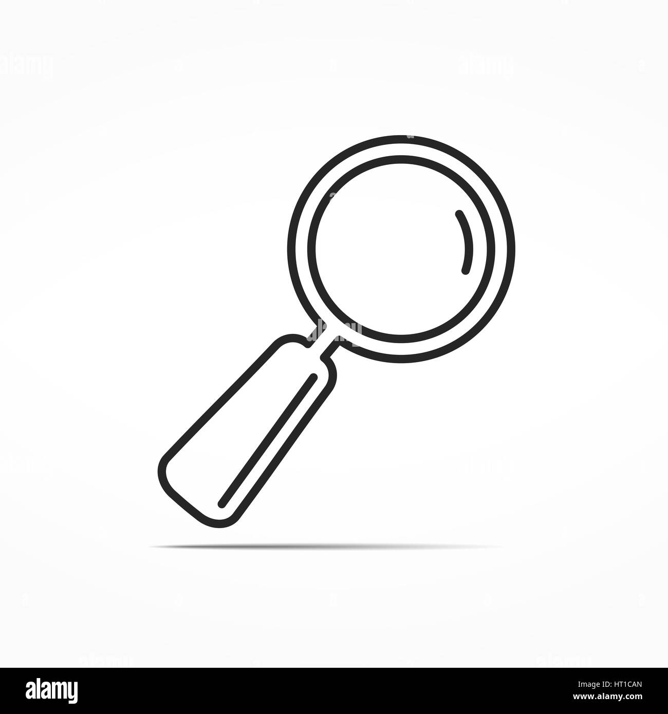 Magnifying glass minimal line icon, vector eps10 illustration Stock ...