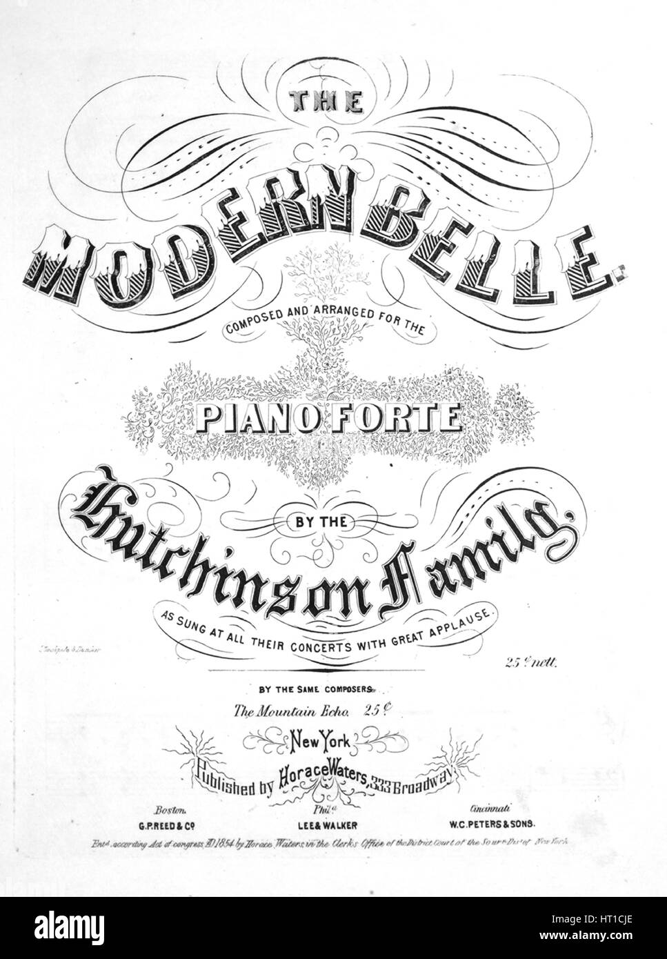 Sheet music cover image of the song 'The Modern Belle', with original ...