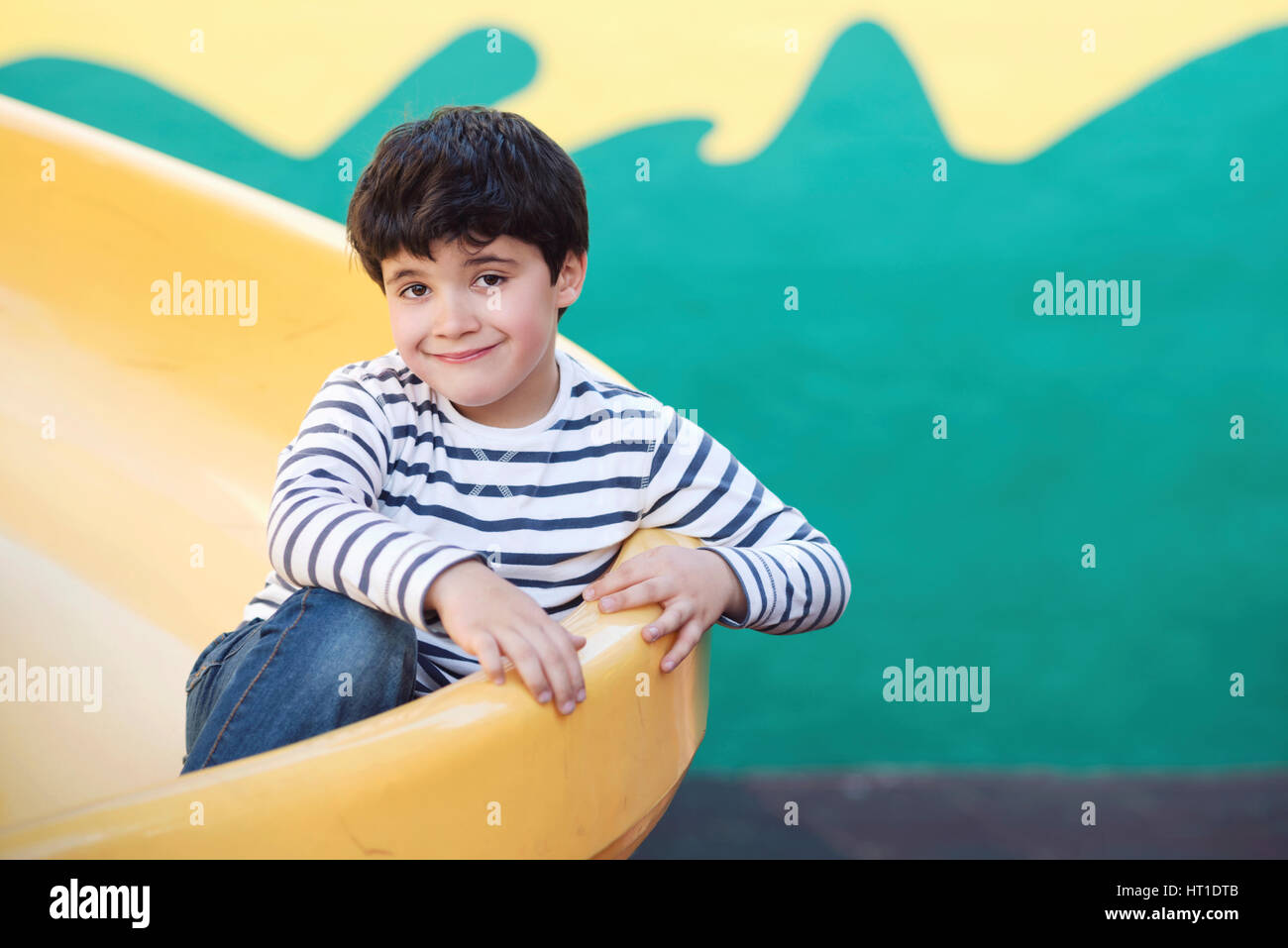Child in playground Stock Photo - Alamy