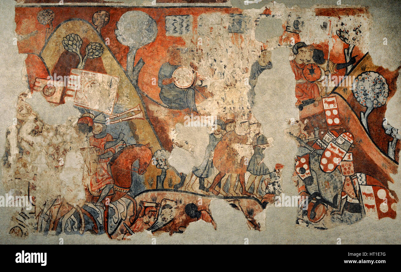 Master of the Conquest of Majorca. Fresco paintings of Conquest of ...