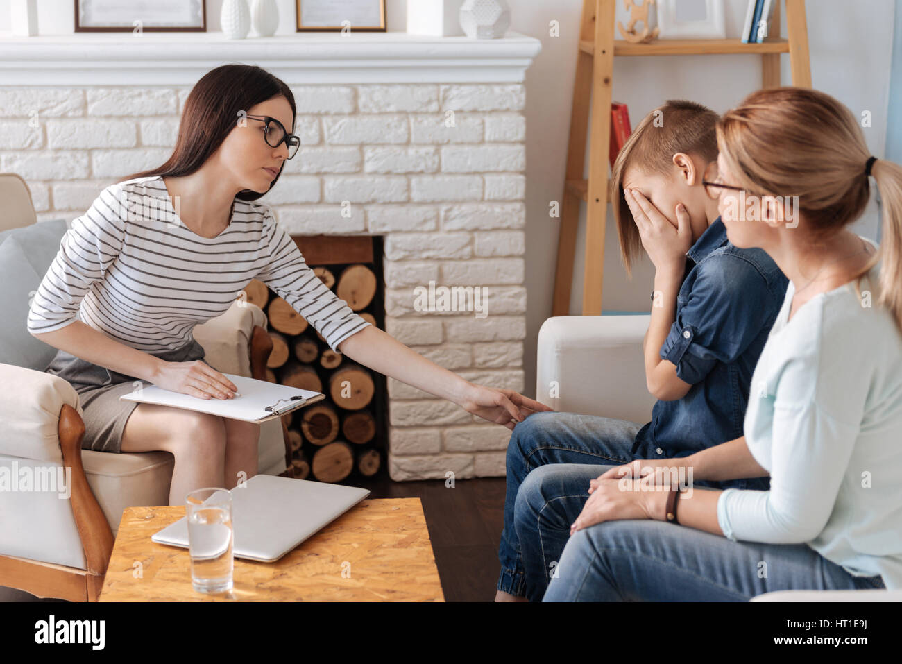 Mother disappointed with son hi-res stock photography and images - Alamy