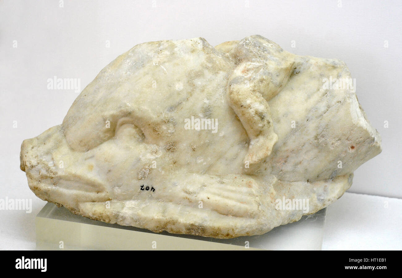 Eros riding a dolphin. Roman period. National Archaeological Museum ...