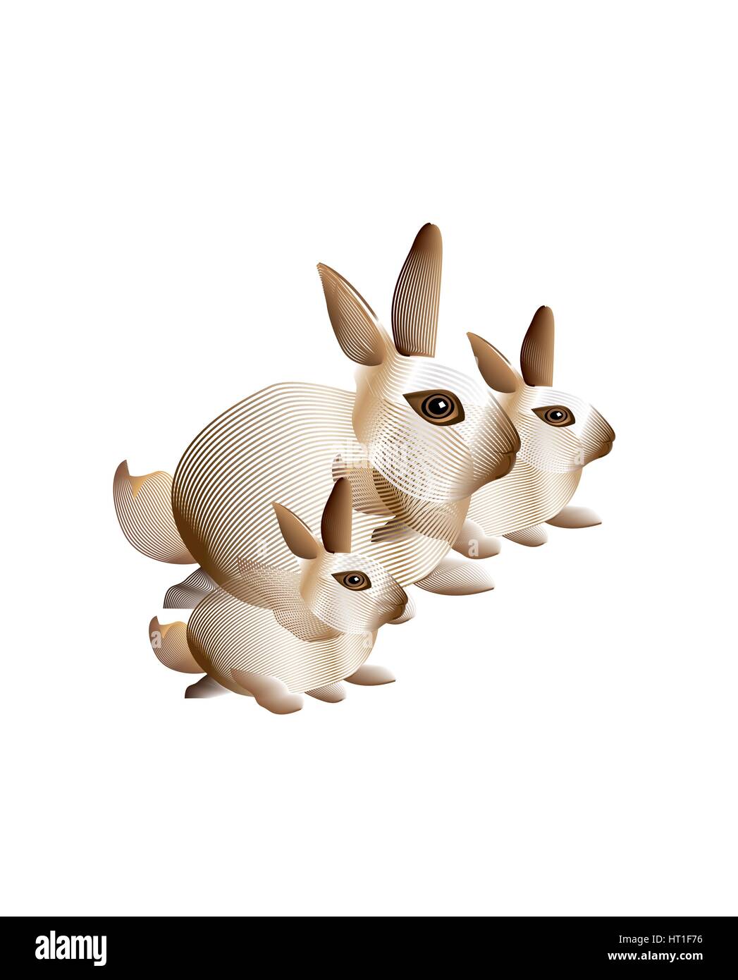 Rabbit ornament Stock Vector Images - Alamy