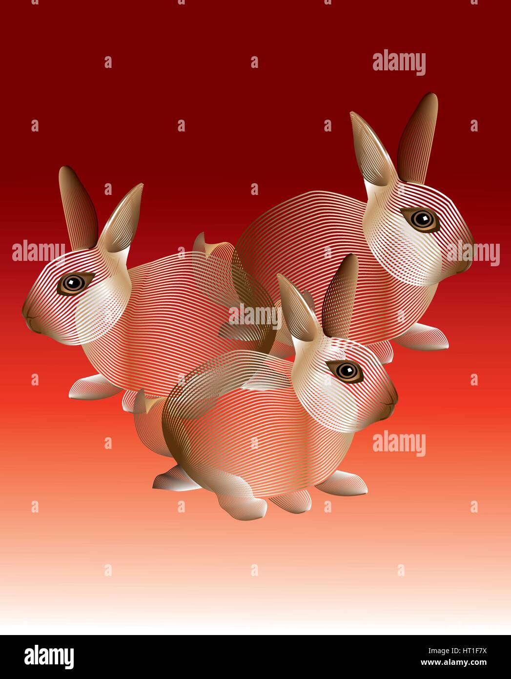 Bunny Rabbit on a white background Stock Vector Image & Art - Alamy