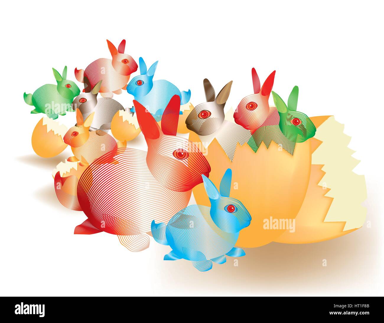 Bunny Rabbit on a white background Stock Vector Image & Art - Alamy