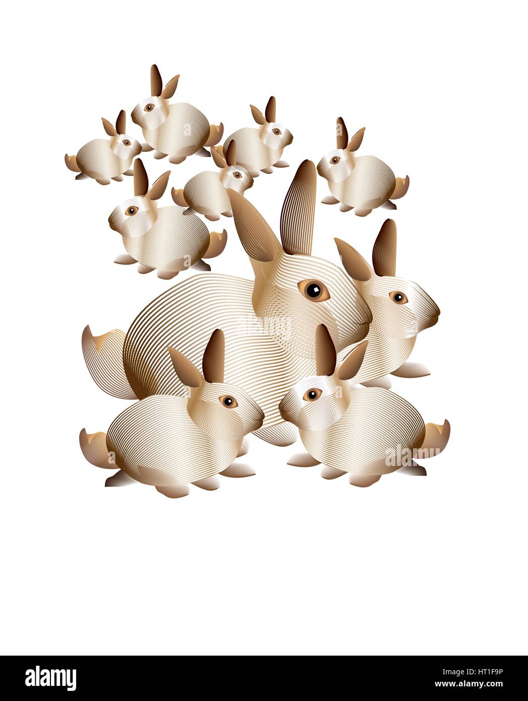 Bunny Rabbit on a white background Stock Vector Image & Art - Alamy