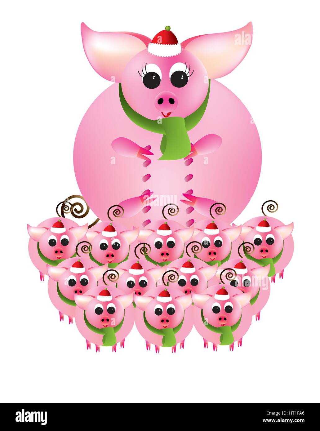 Pig decoration Stock Vector Images - Alamy