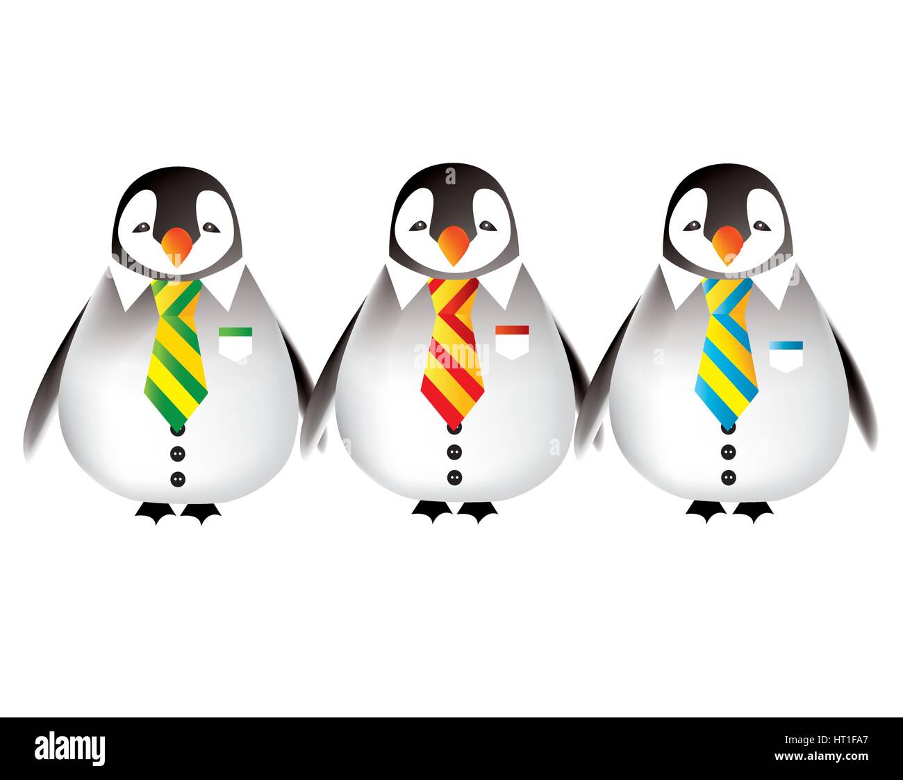 Orange penguins Stock Vector Images - Alamy