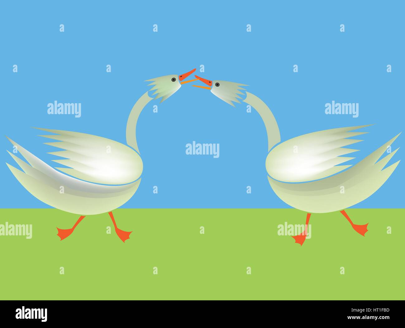 Flying and chasing territorial behaviour Stock Vector Images - Alamy