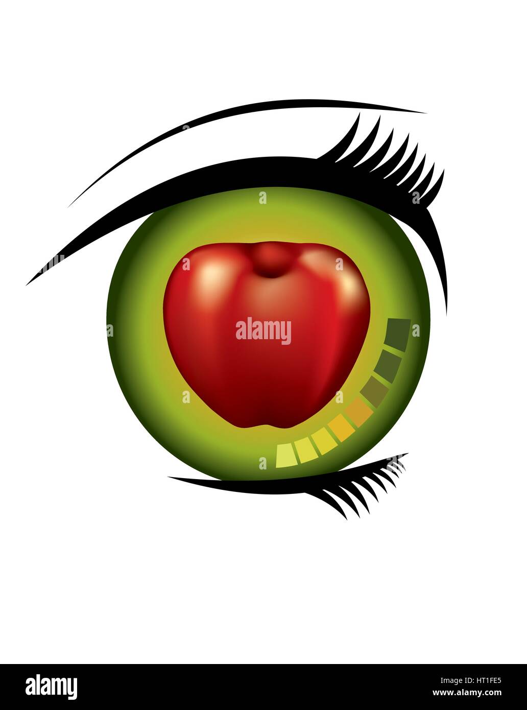 Apple of my eye Stock Vector Image & Art - Alamy
