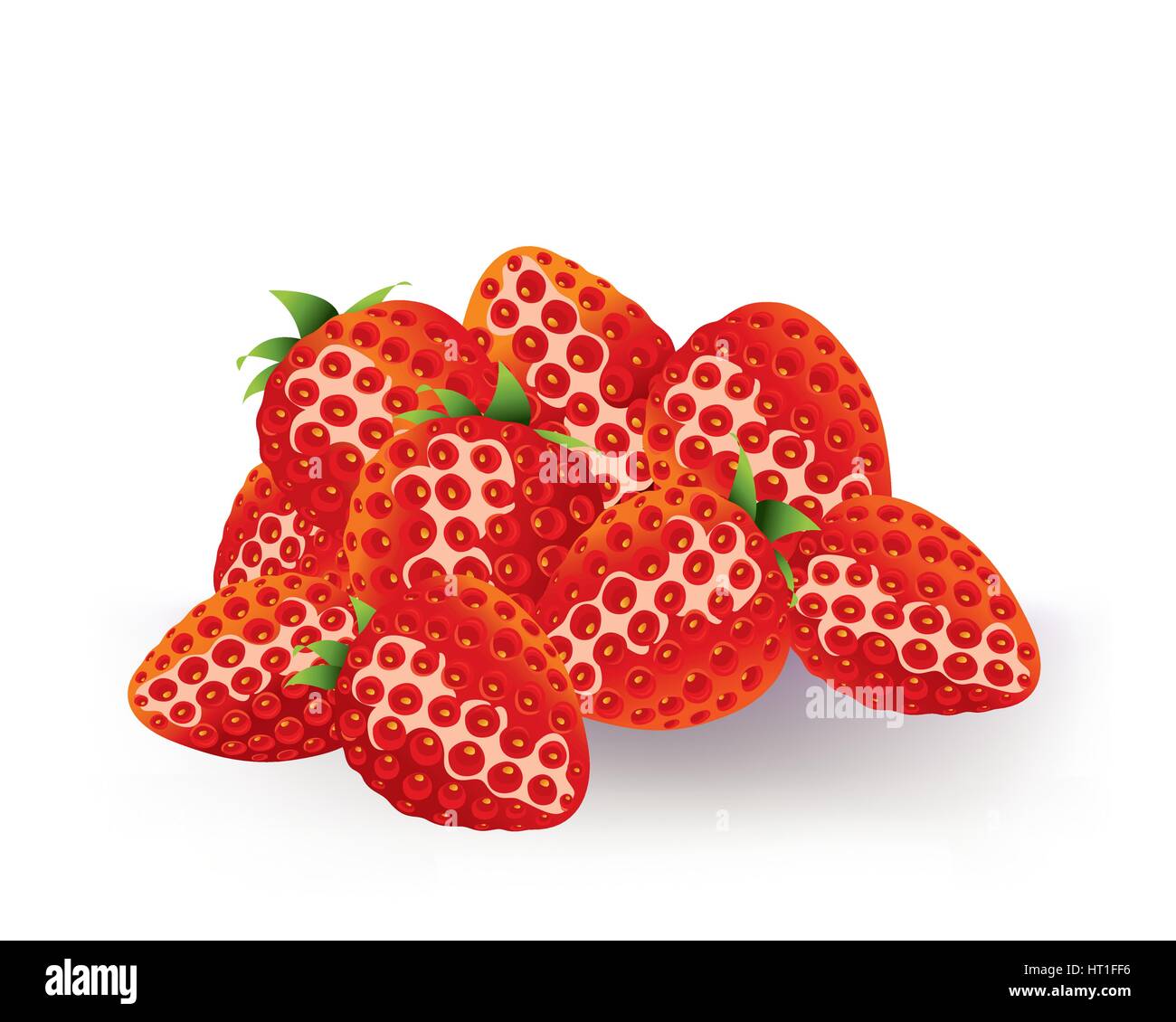 Fresh tasty strawberries Stock Vector Images - Alamy