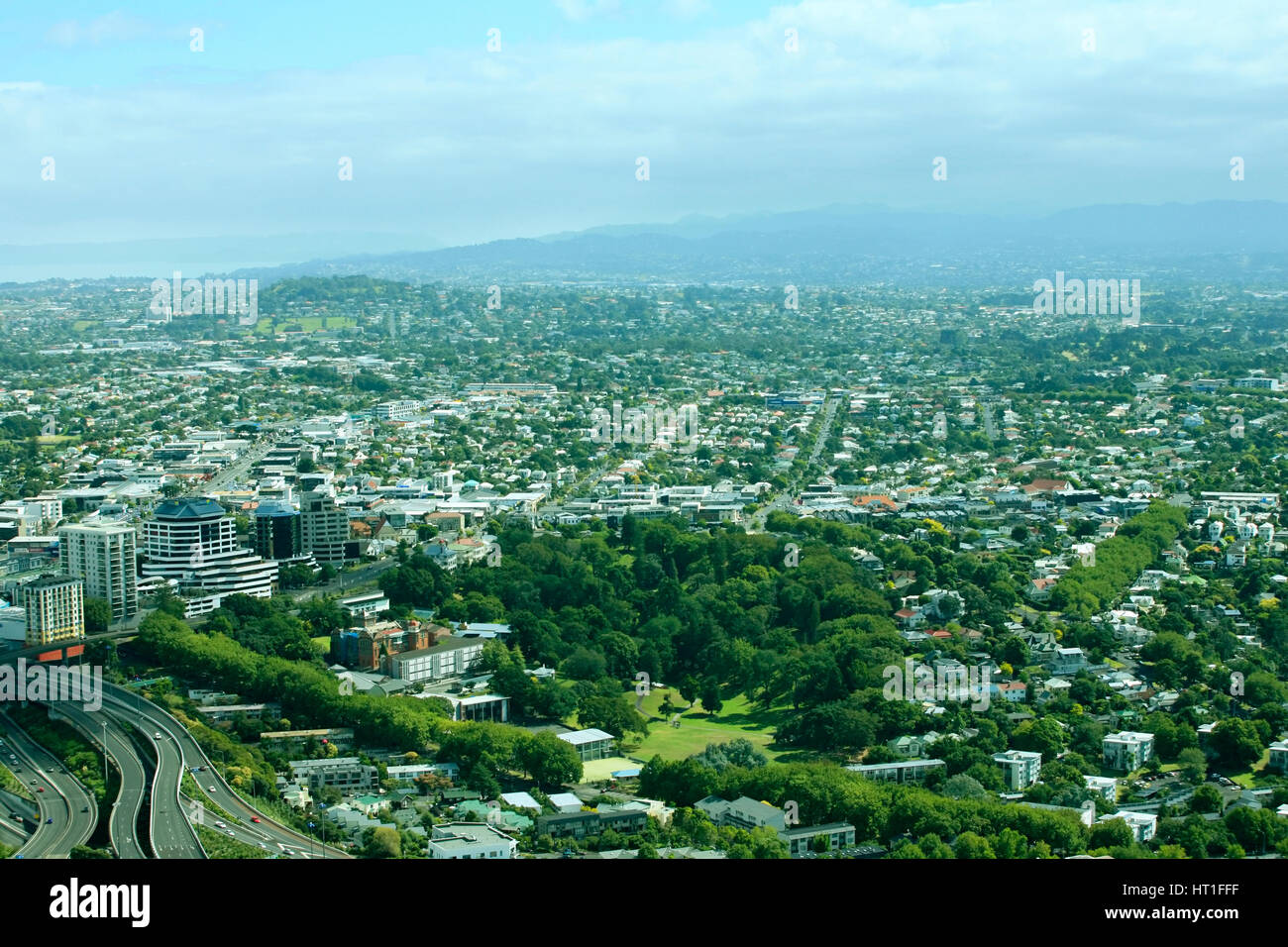 Top view of the Auckland suburb of New Zealand Stock Photo - Alamy