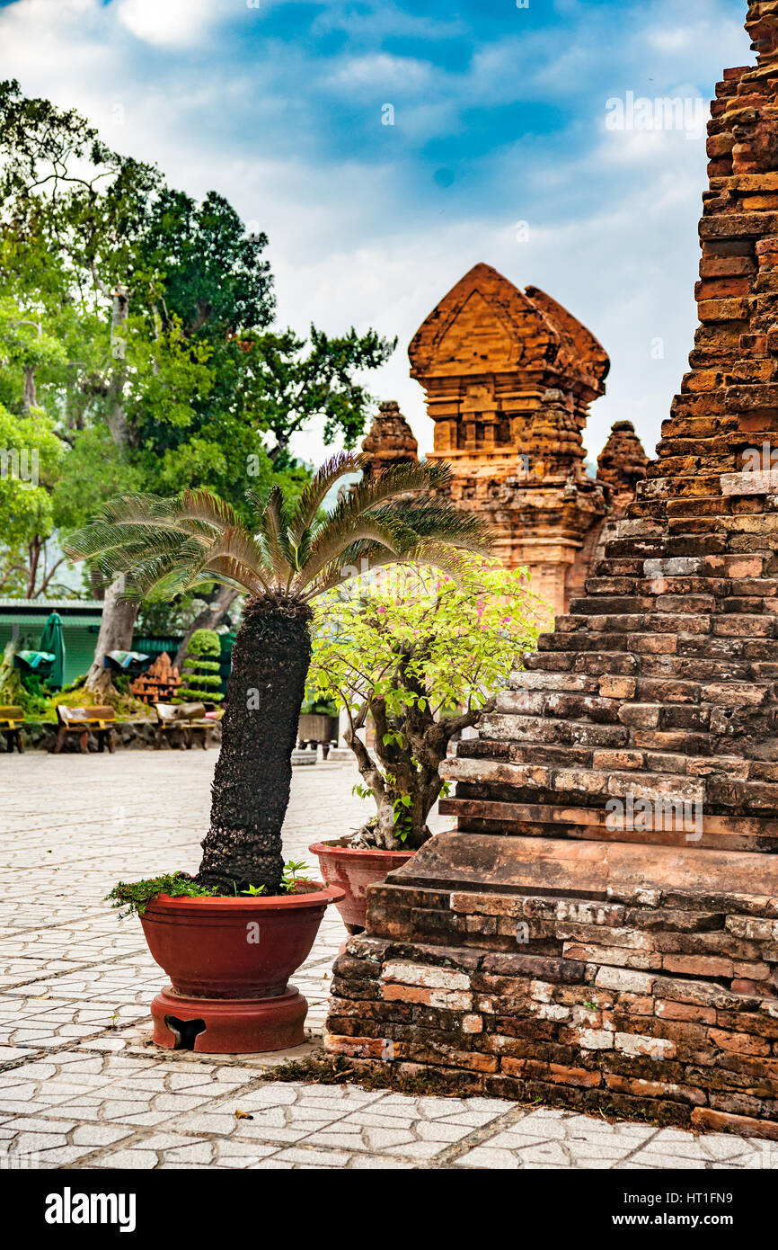 The towers of Po Nagar near Nha Trang in Vietnam. Towers were built by ...