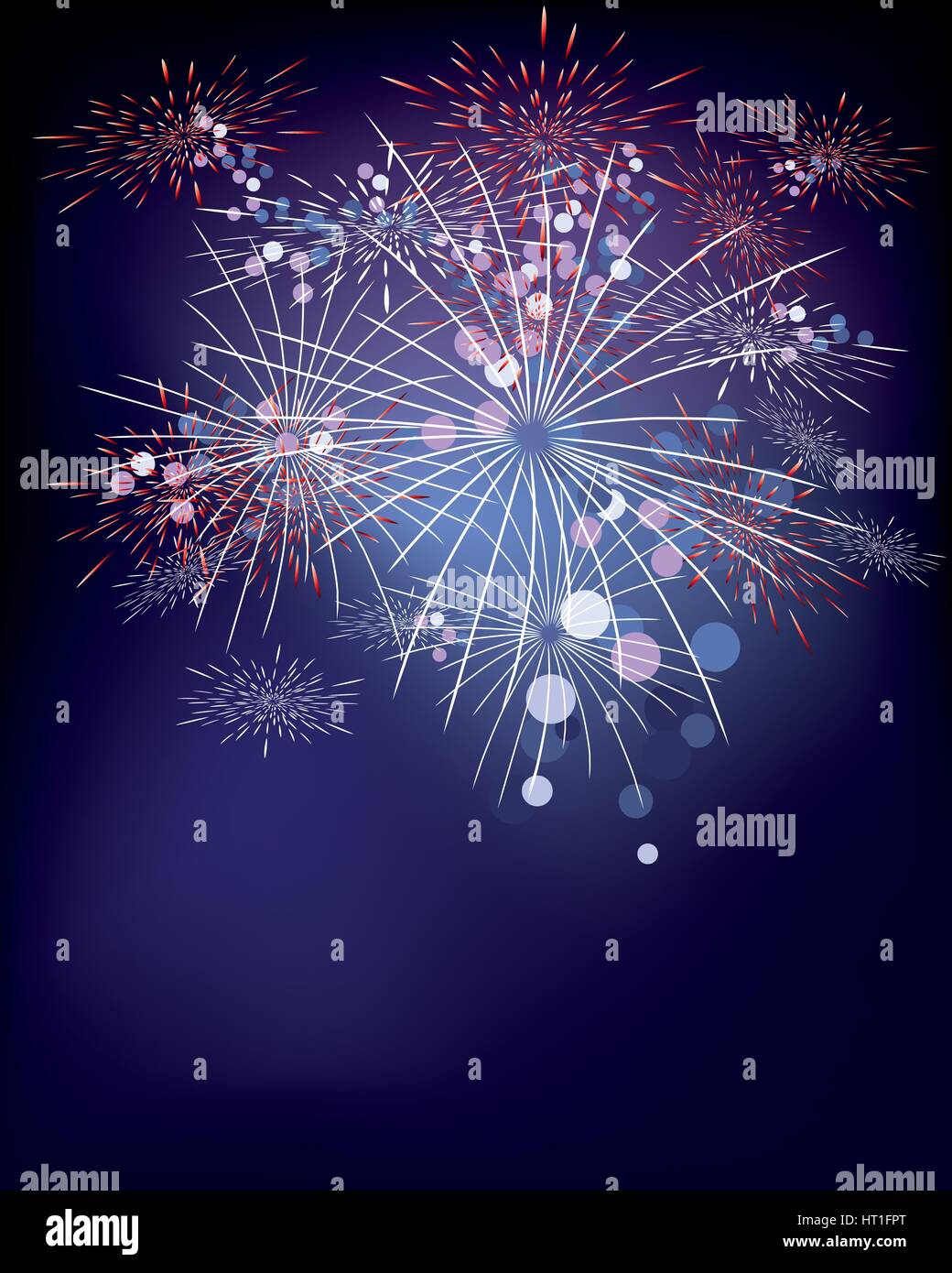 Happy New Year with fireworks Stock Vector Image & Art - Alamy