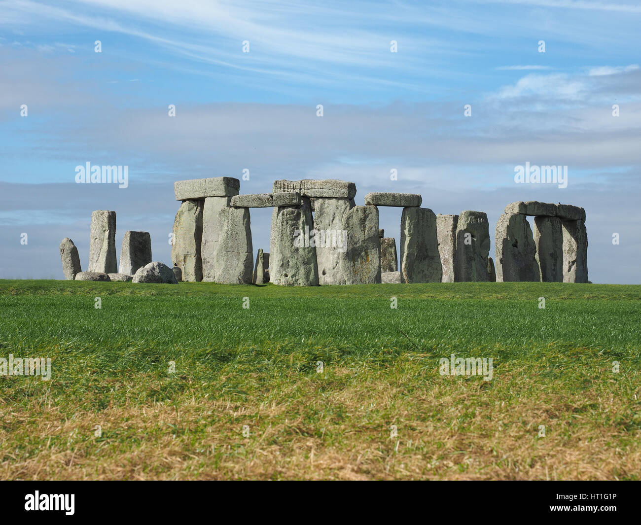 Ruins of Stonehenge prehistoric megalithic stone monument in Wiltshire ...