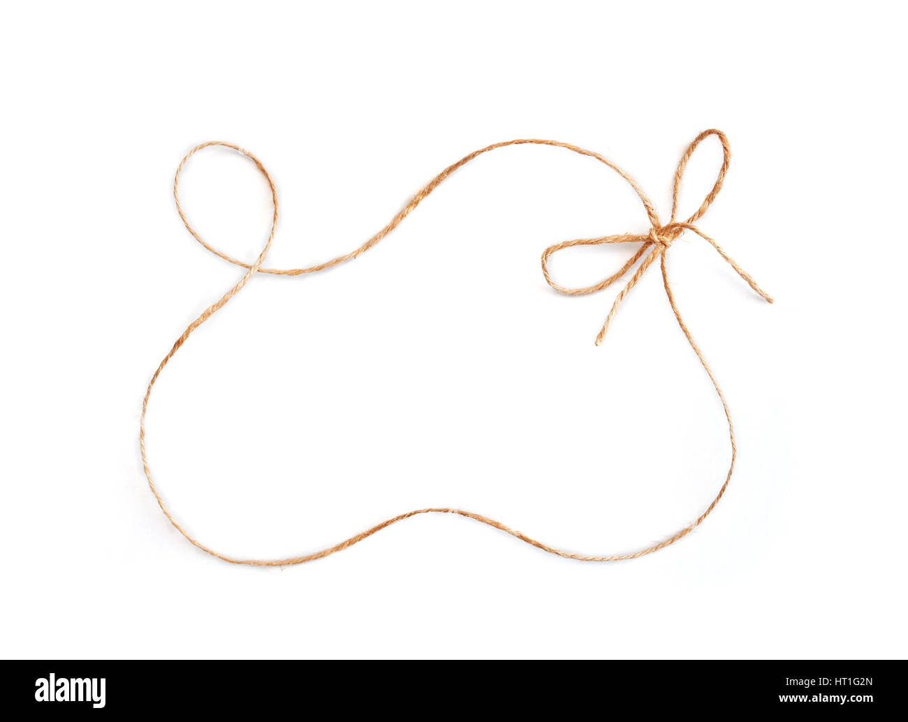 rope to the frame on white background and place for text Stock Photo ...