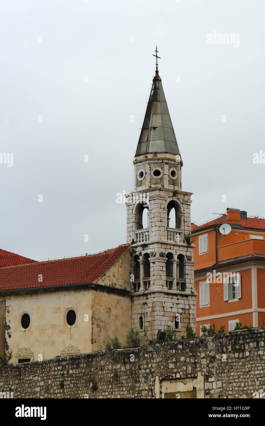 Bell tower of Saint Elijah's church, Zadar, Croatia Stock Photo - Alamy