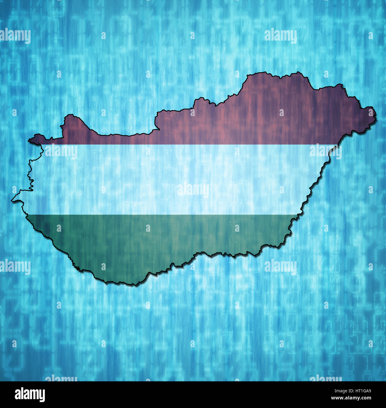 Hungary flag location map hi-res stock photography and images - Alamy